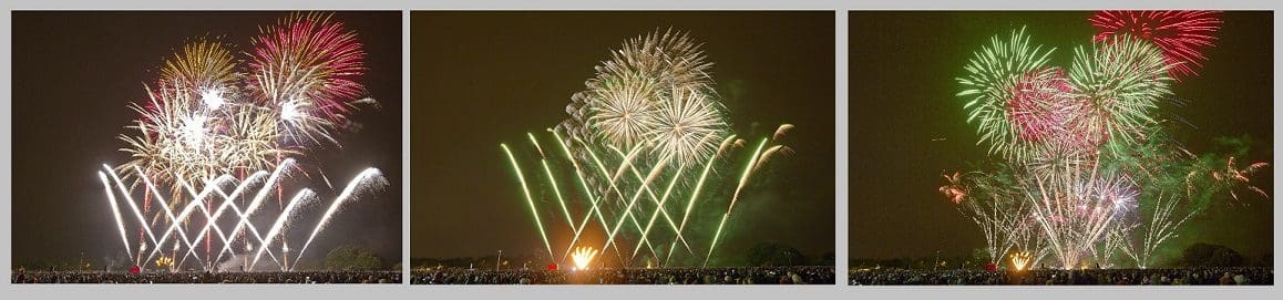 Stage Flame effects at Wanstead Flats Fireworks featuring EMF's 5 ...