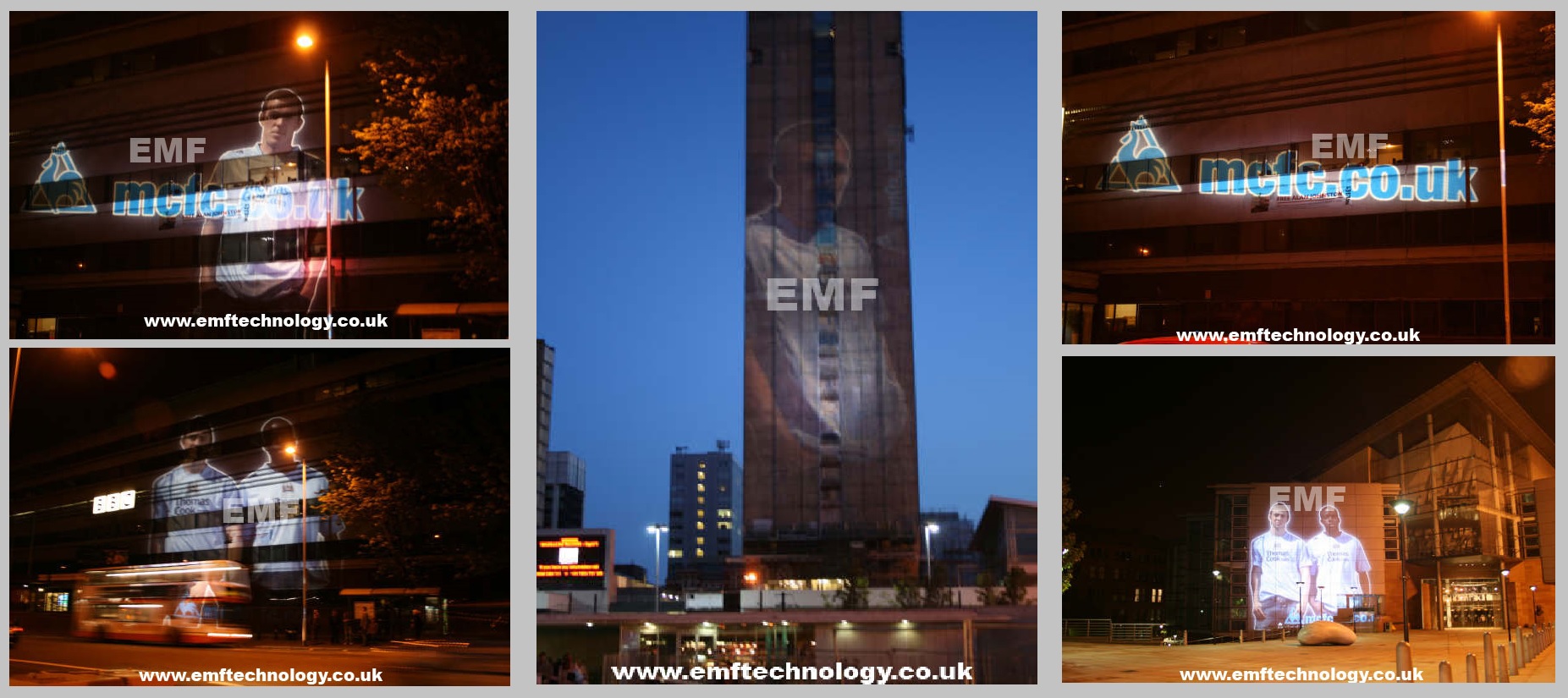 Building Projection Campaign Manchester | EMF Technology