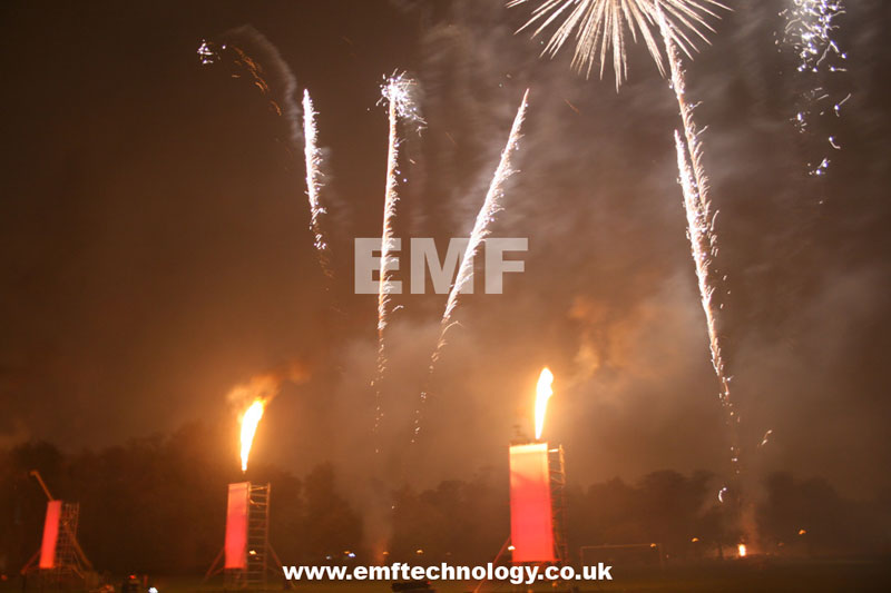 Vulcan Stage Flame Effects Battersea Fireworks | EMF Technology