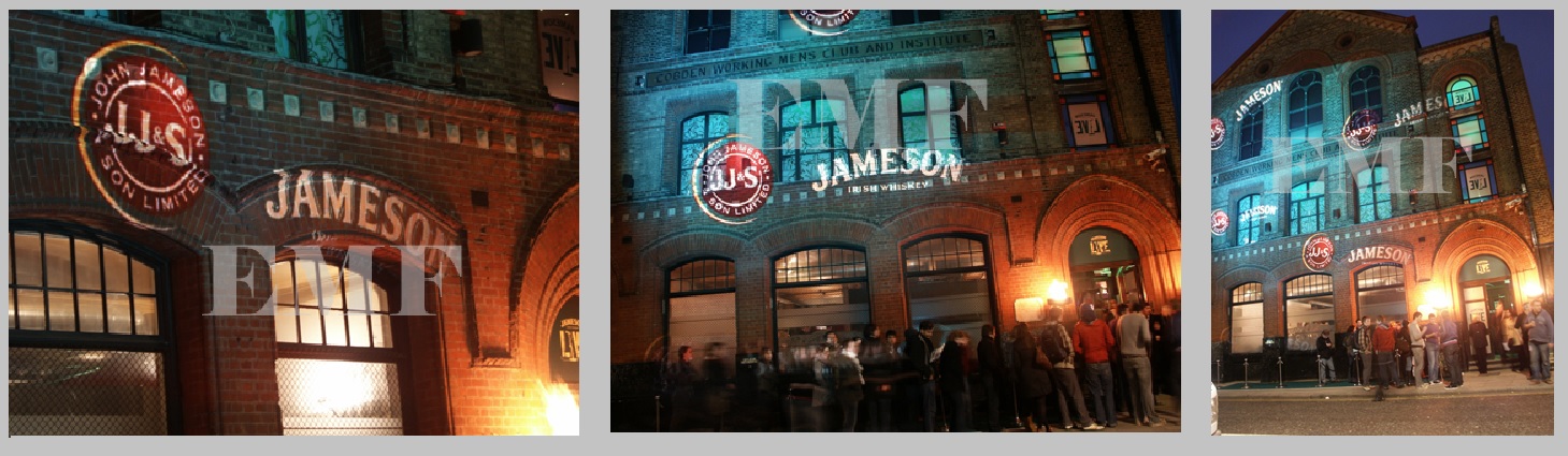 Jameson Outdoor Building Slide & Data Video Projections, London. | EMF ...