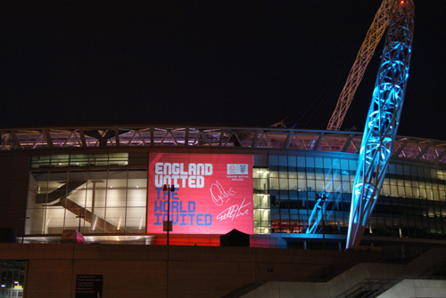 Wembley Stadium Outdoor Building Projection | EMF Technology