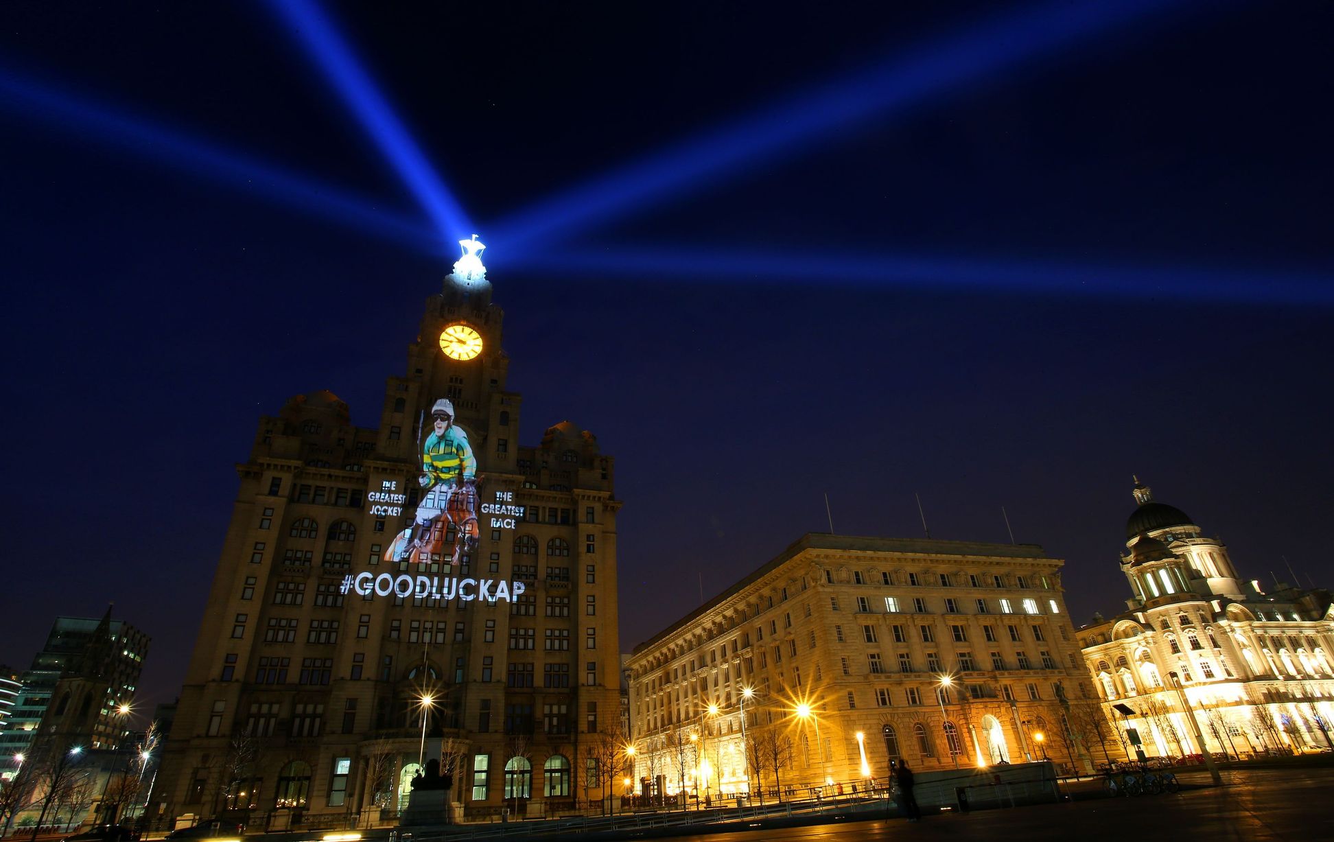 Projection Liver Building Liverpool | EMF Technology