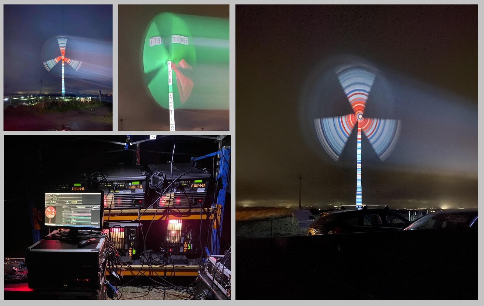 Wind Farm Projections Delabole, Cornwall